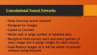Convolutional neural network in deep learning | PPTX