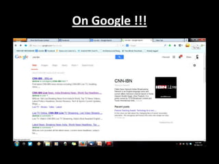 Service blueprint on CNN- IBN | PPTX