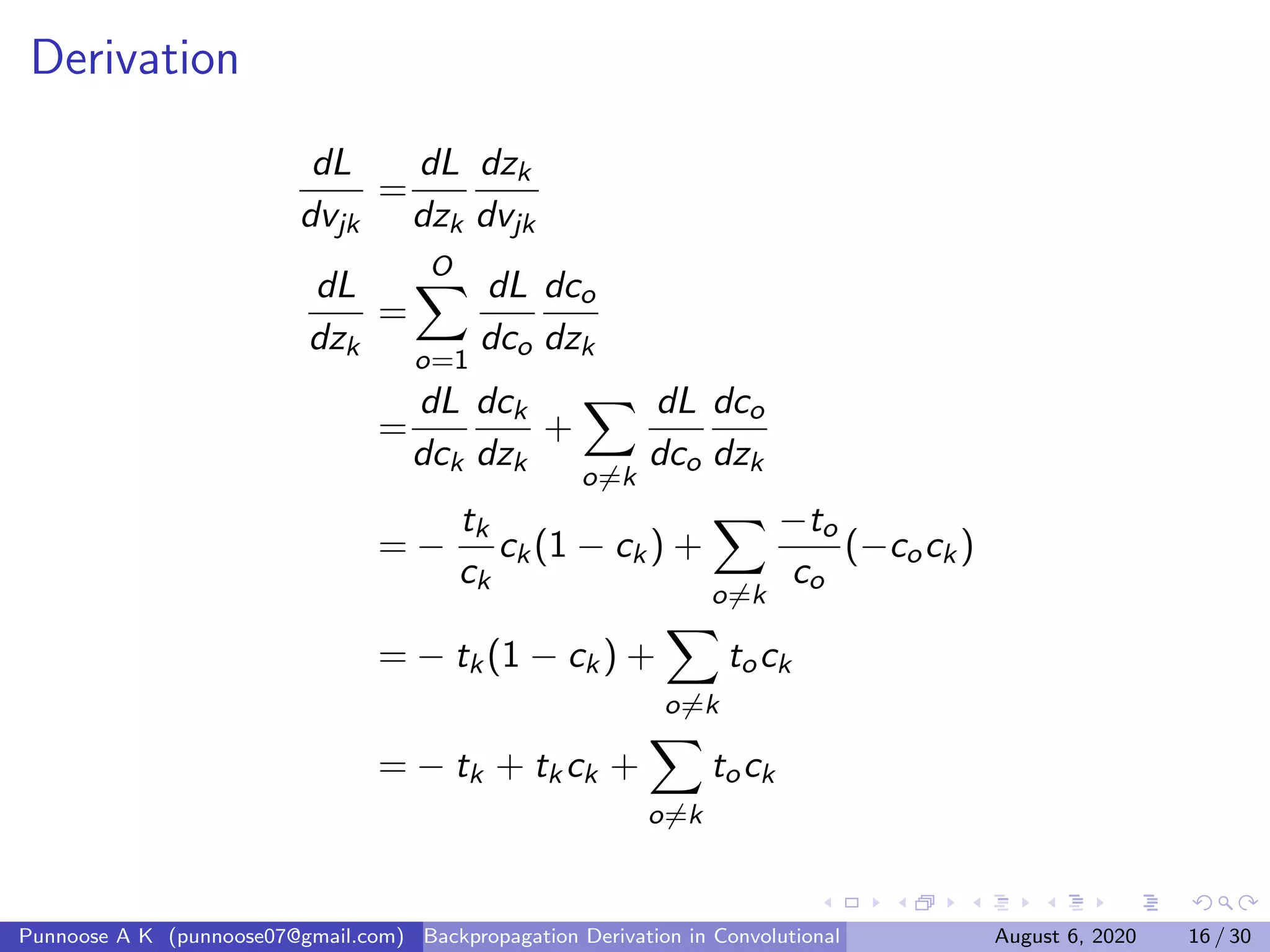 Convolutional neural network backpropagation derivation | PPT Convolutional neural network backpropagation derivation | PPT