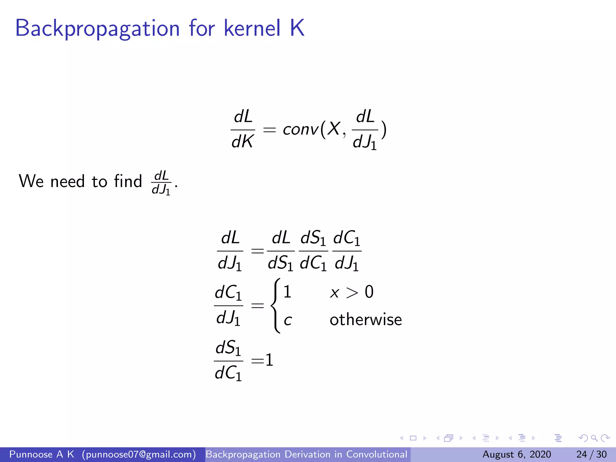 Convolutional neural network backpropagation derivation | PPT Convolutional neural network backpropagation derivation | PPT