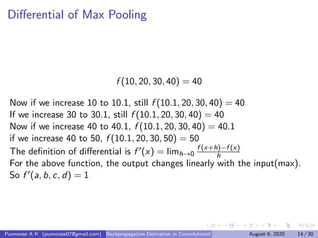 Convolutional neural network backpropagation derivation | PPT
