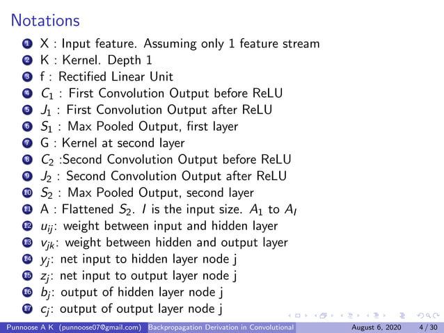 Convolutional neural network backpropagation derivation | PPT