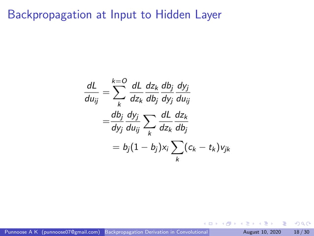 Cnn backpropagation derivation | PDF