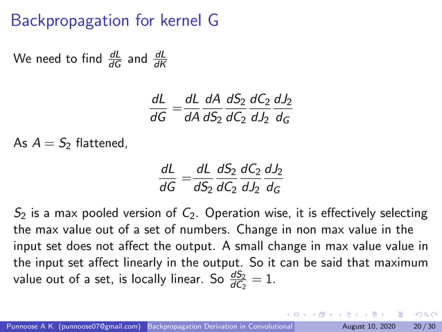 Cnn backpropagation derivation | PDF