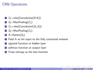 Cnn backpropagation derivation | PDF