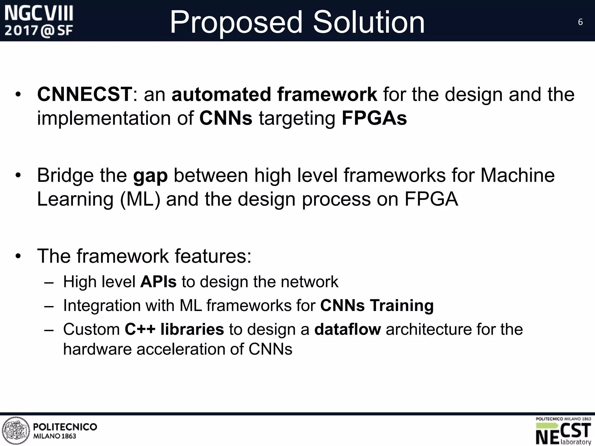 CNNECST: an FPGA-based approach for the hardware acceleration of Convolutional Neural Networks | PPT