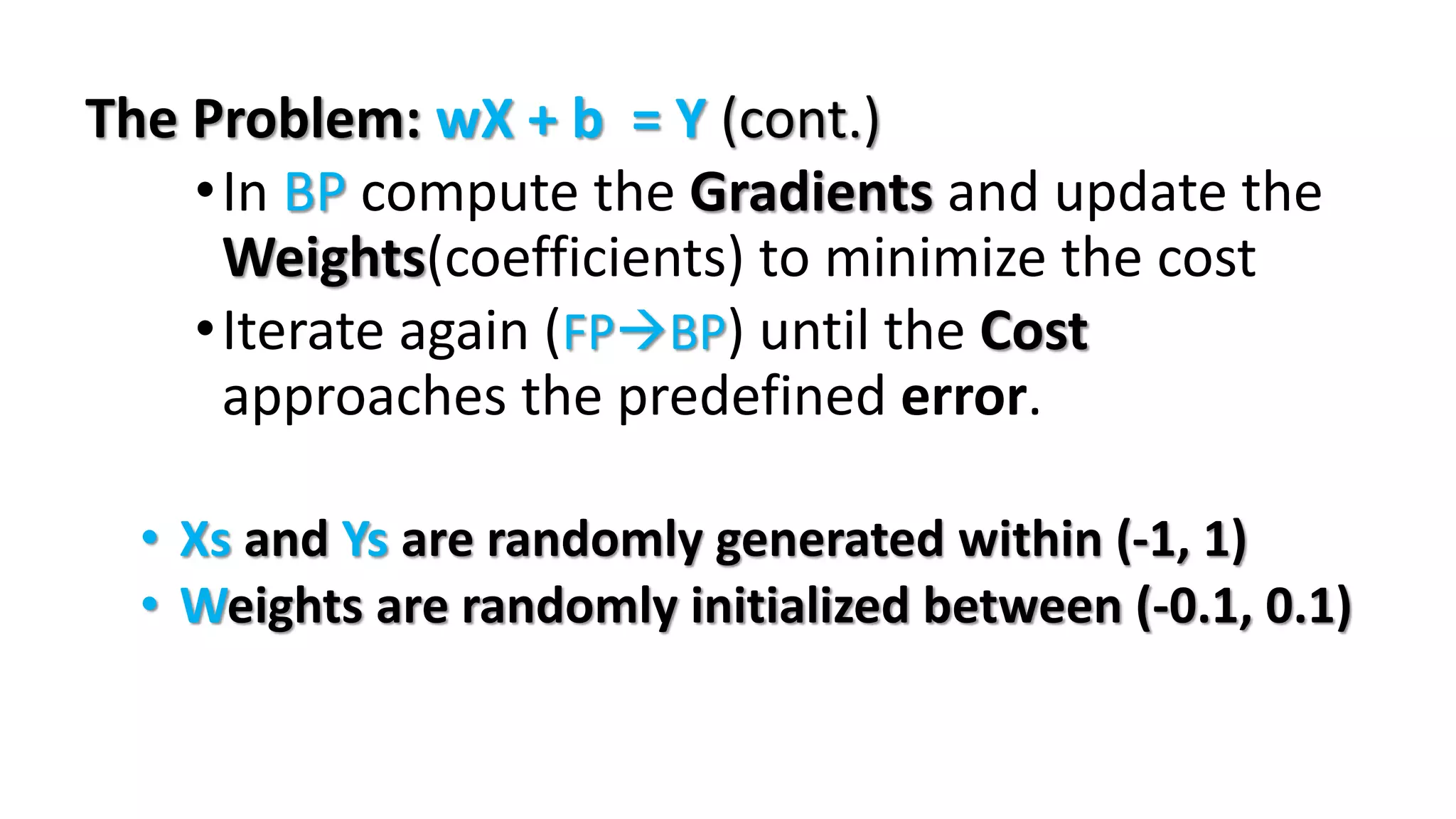 Neural Network - Feed Forward - Back Propagation Visualization | PPTX