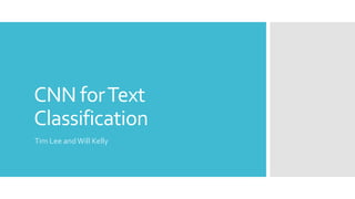 CNN for Text Classification | PPTX