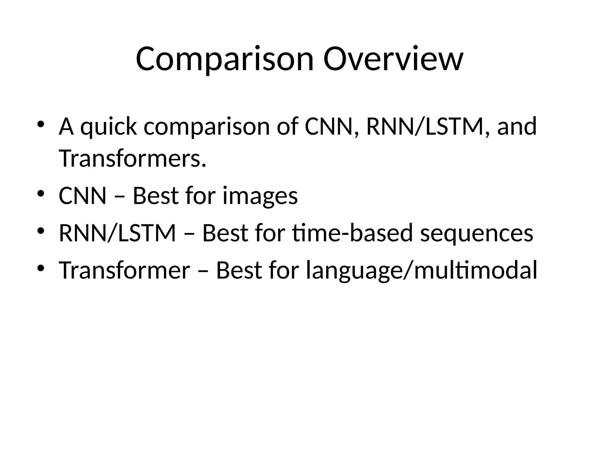 CNN LSTM Transformers Presentation .pptx