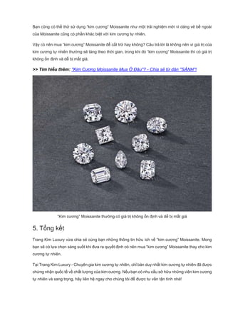 Có Nên Mua Kim Cương Moissanite | PDF