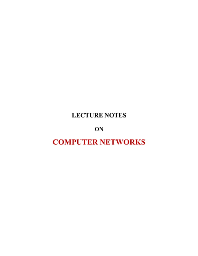 Computer Network notes | PDF