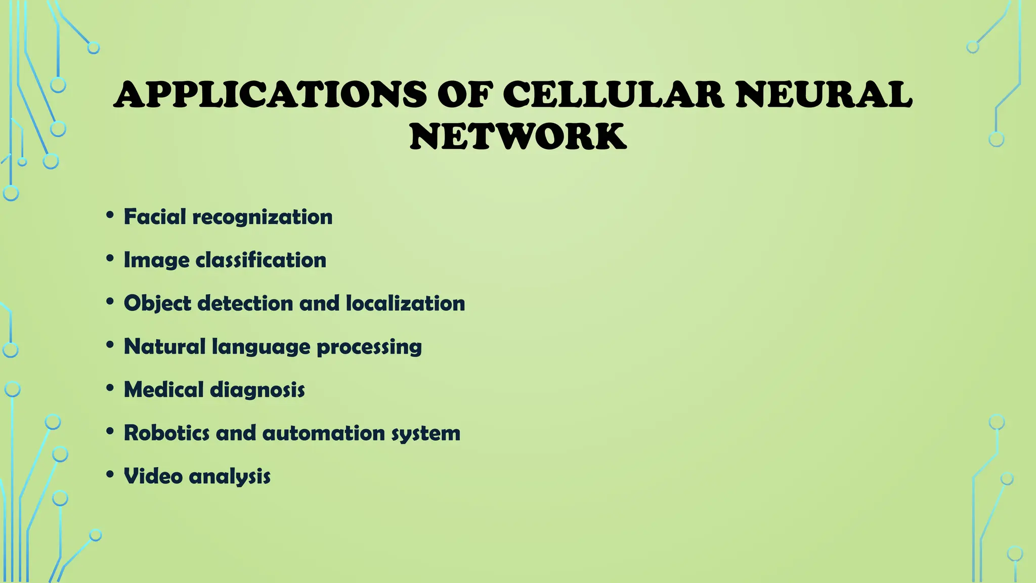 Cellular neural network power point presentation | PPTX