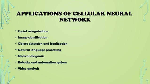 Cellular neural network power point presentation | PPT