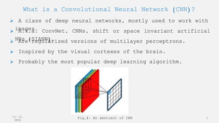 A presentation on the Convolutional Neural Network (CNN) | PPTX
