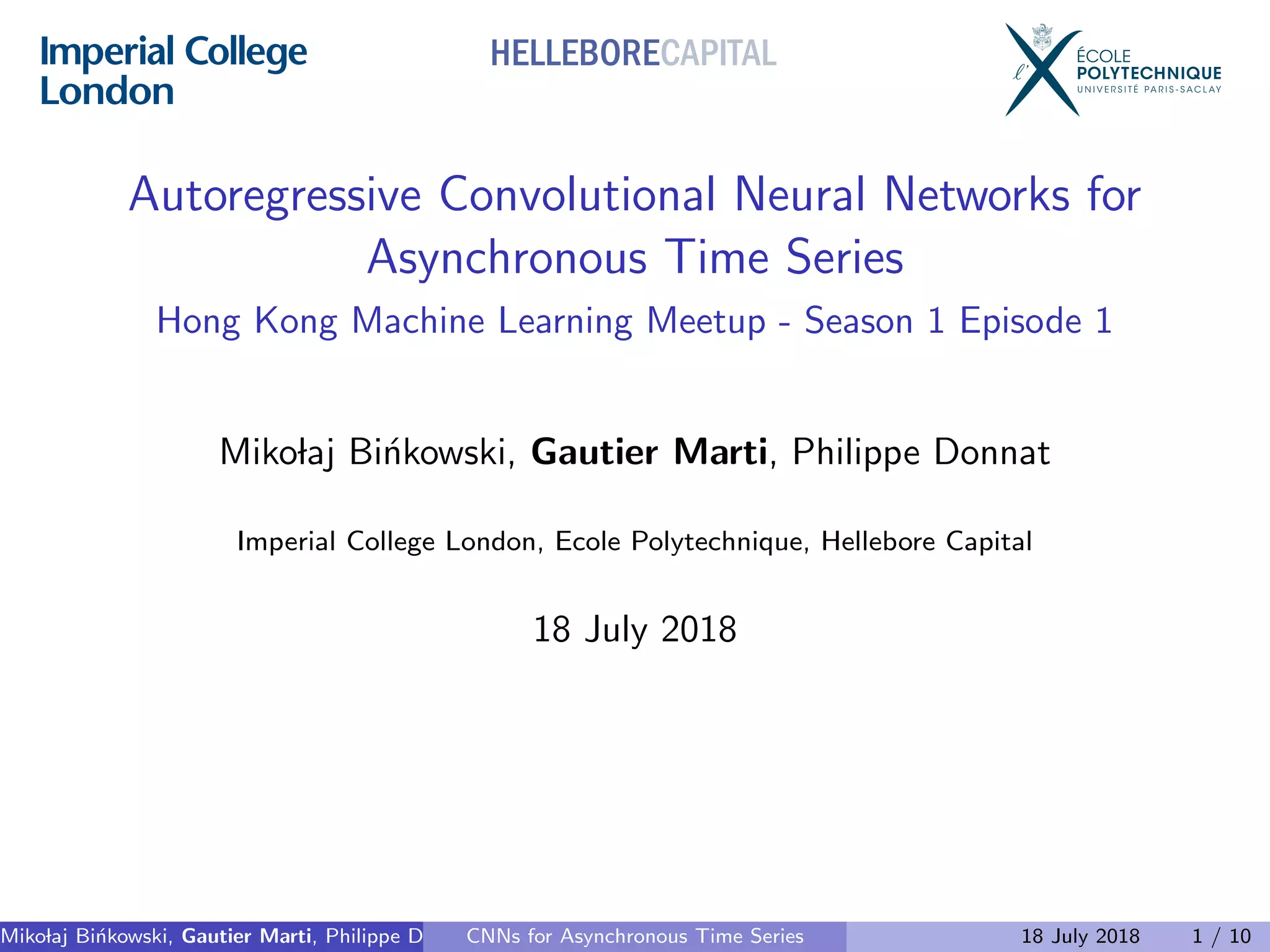 Autoregressive Convolutional Neural Networks For Asynchronous Time