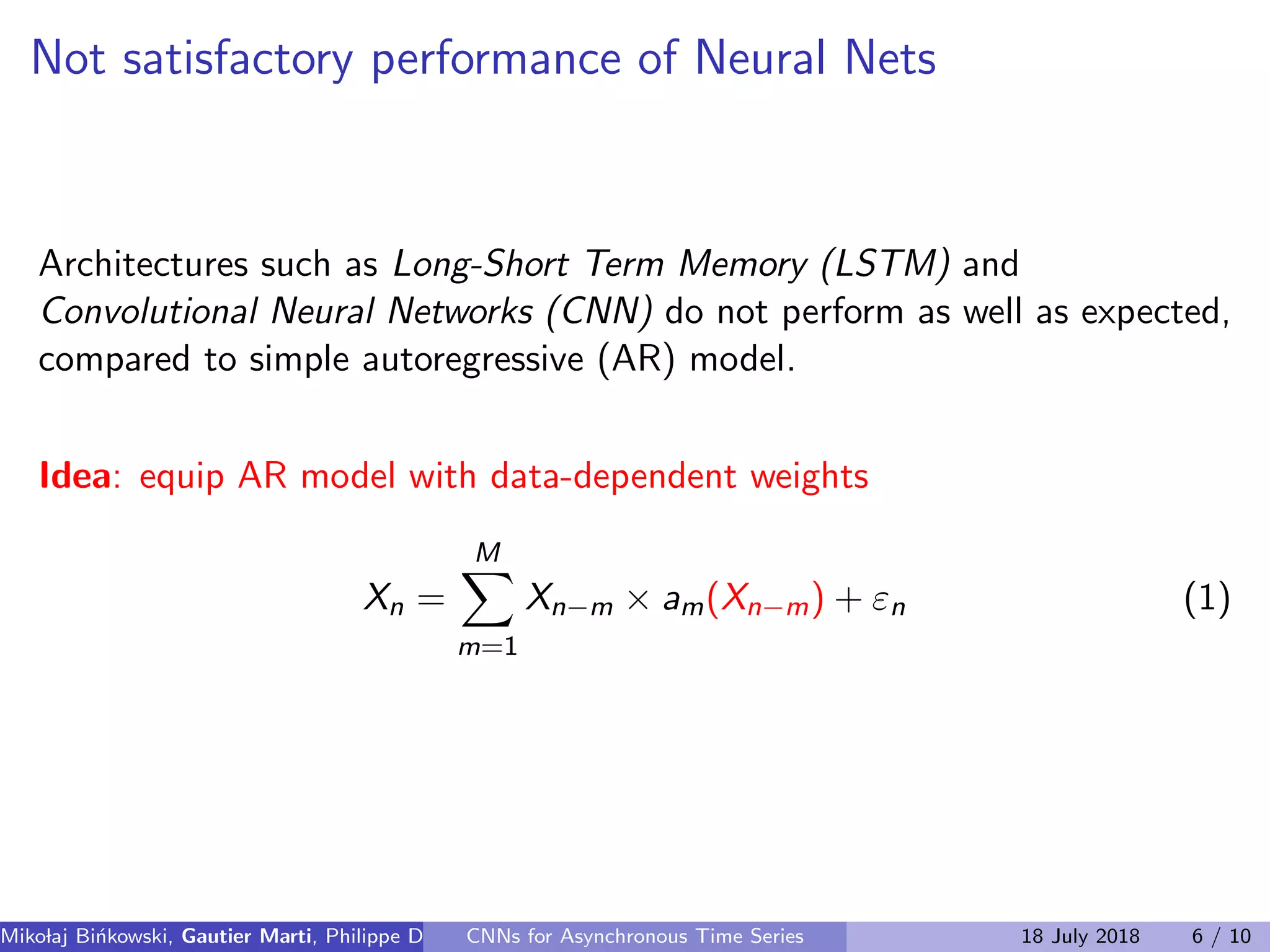 Autoregressive Convolutional Neural Networks For Asynchronous Time