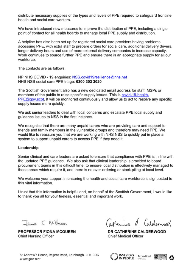 Revised PPE Guidance | PDF