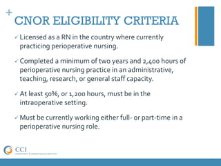 CNOR Certification: Pathway to Excellence | PDF