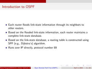 Open Shortest Path First (OSPF)-Unicast Routing | PDF