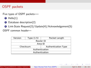 Open Shortest Path First (OSPF)-Unicast Routing | PDF