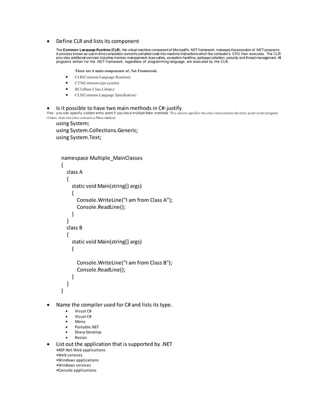 C# note | DOCX