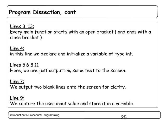 Introduction To Procedural Programming In C