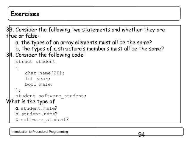 Introduction to Procedural Programming in C++ Introduction to Procedural Programming in C++