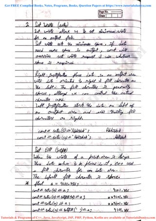 C++ notes tutorials duniya | PDF