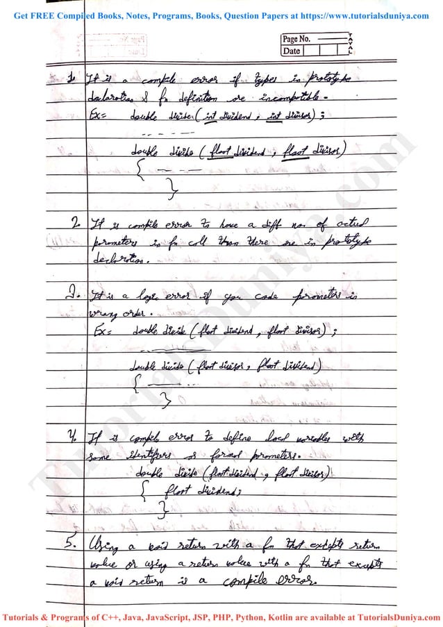 C++ notes tutorials duniya | PDF