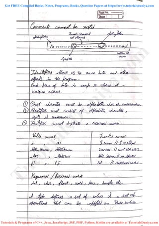 C++ notes tutorials duniya | PDF