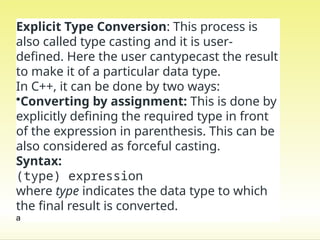 Introduction to c++ programming language | PPTX