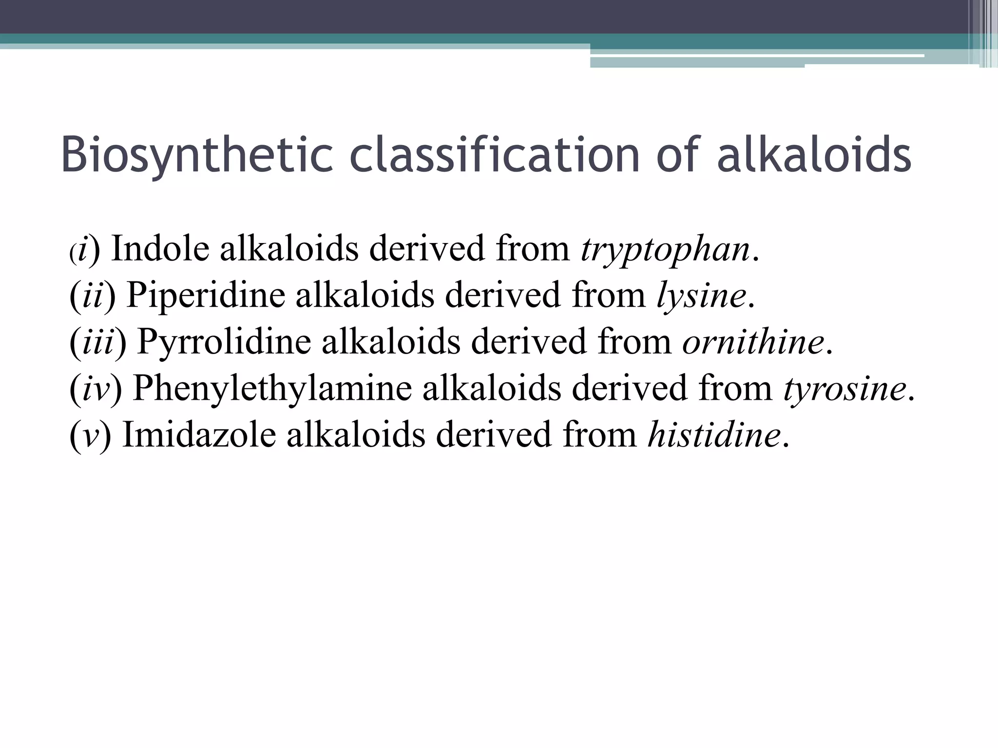 Introduction to alkaloids | PPTX