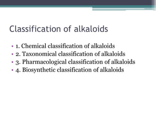 Introduction to alkaloids | PPTX