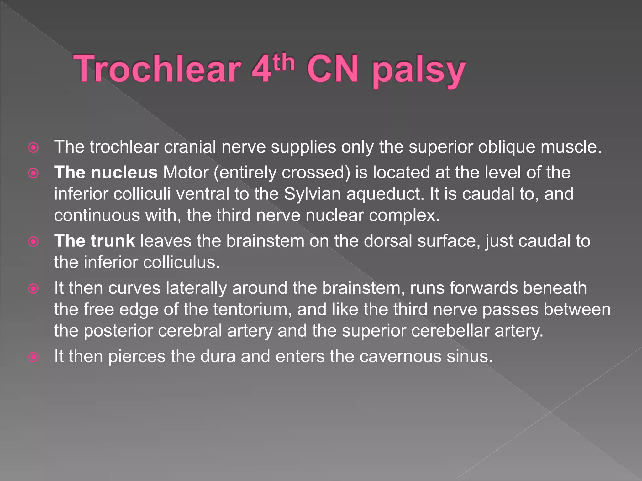 3rd, 4th, & 6th cranial nerve palsy | PPTX | Eye and Vision Conditions ...