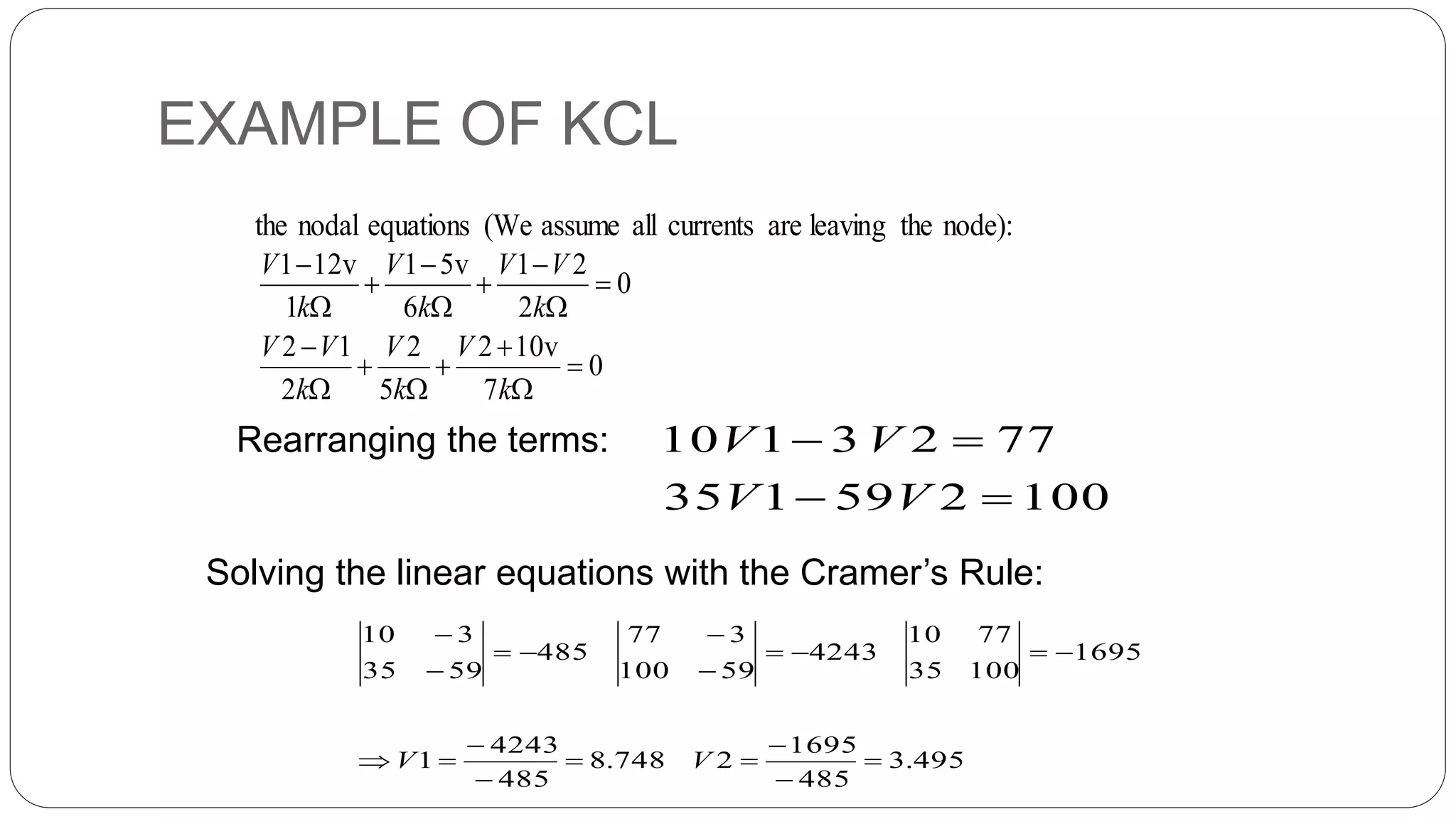 Kcl And Kvl Pptx