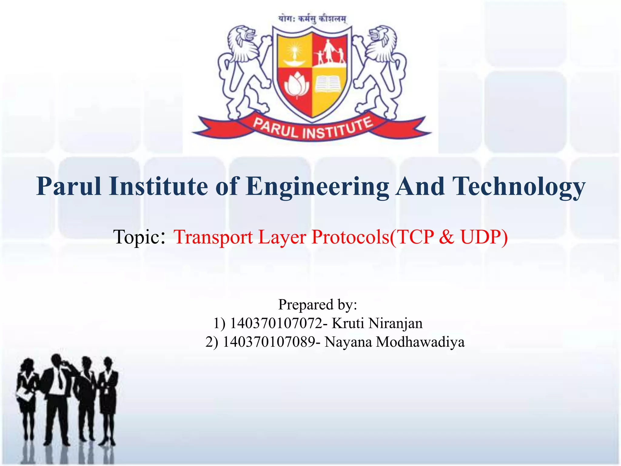 TCP & UDP ( Transmission Control Protocol and User Datagram Protocol ...