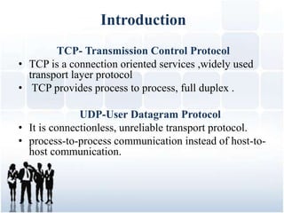 TCP & UDP ( Transmission Control Protocol and User Datagram Protocol) | PPTX