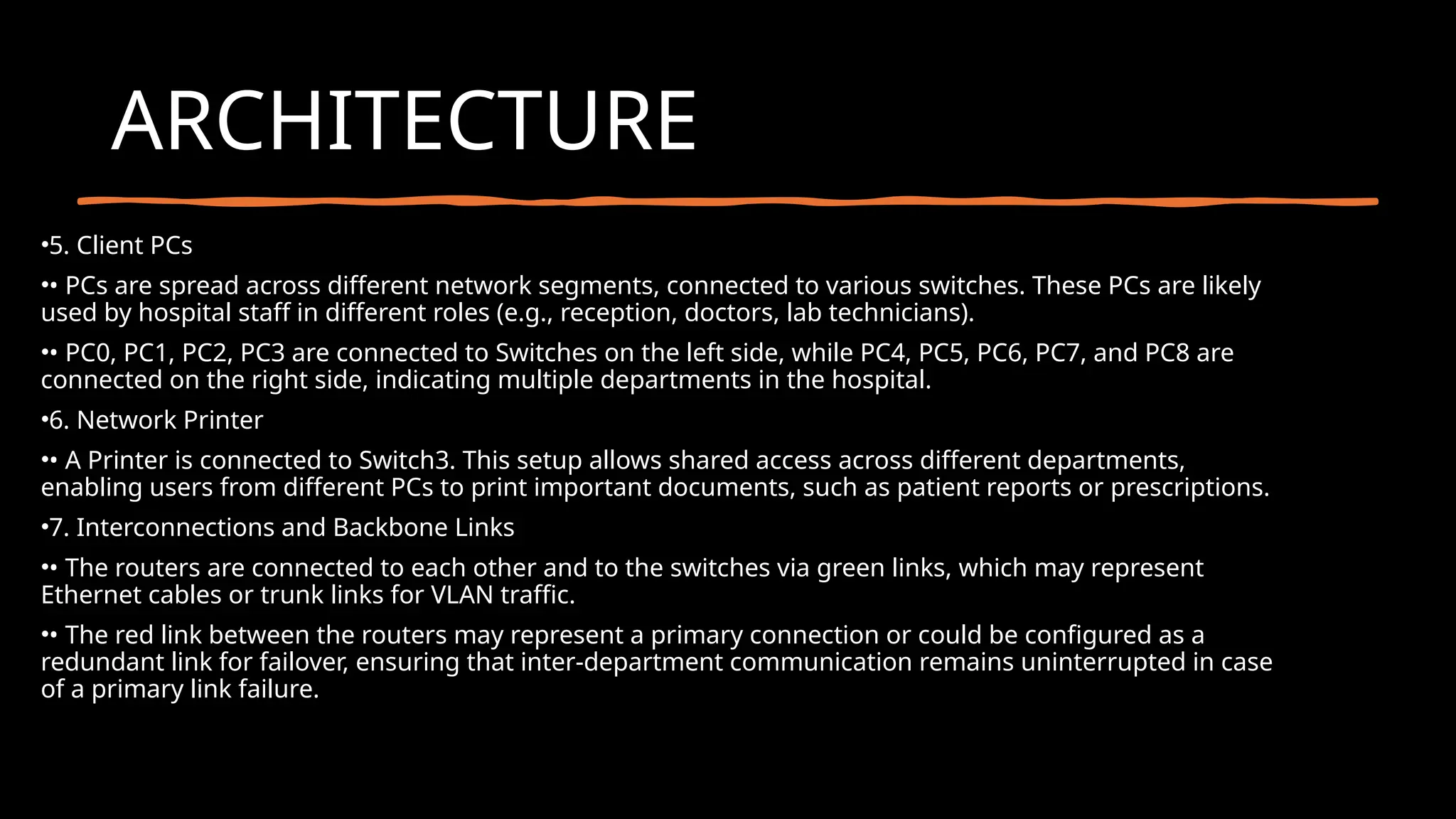 hospital network using hybrid topology in cisco | PPTX