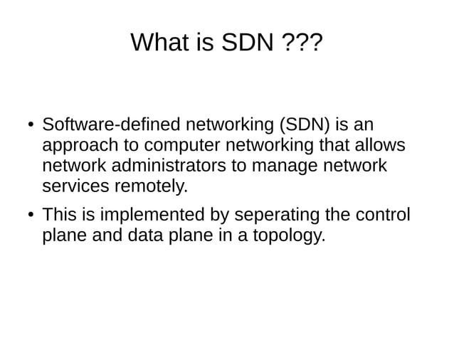 Software Defined Networking | PPT