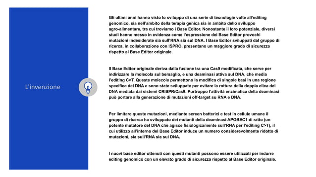 Mutanti di APOBEC1 per lo sviluppo di nuovi Base Editors con ridotti ...