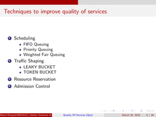 QOS (Quality of Services) - Computer Networks | PDF