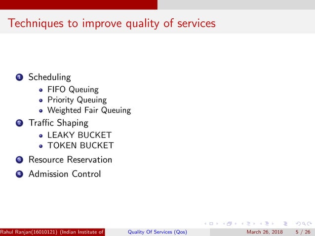 QOS (Quality of Services) - Computer Networks | PDF