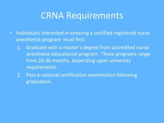CRNA Powerpoint | PPTX