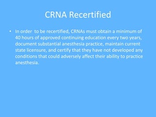 CRNA Powerpoint | PPTX