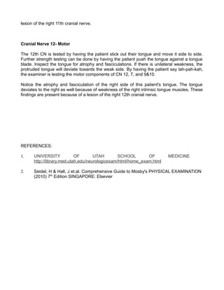 Cranial Nerve Assessment | PDF