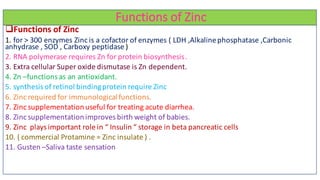 Metabolism of zinc and its clinical significance | PDF