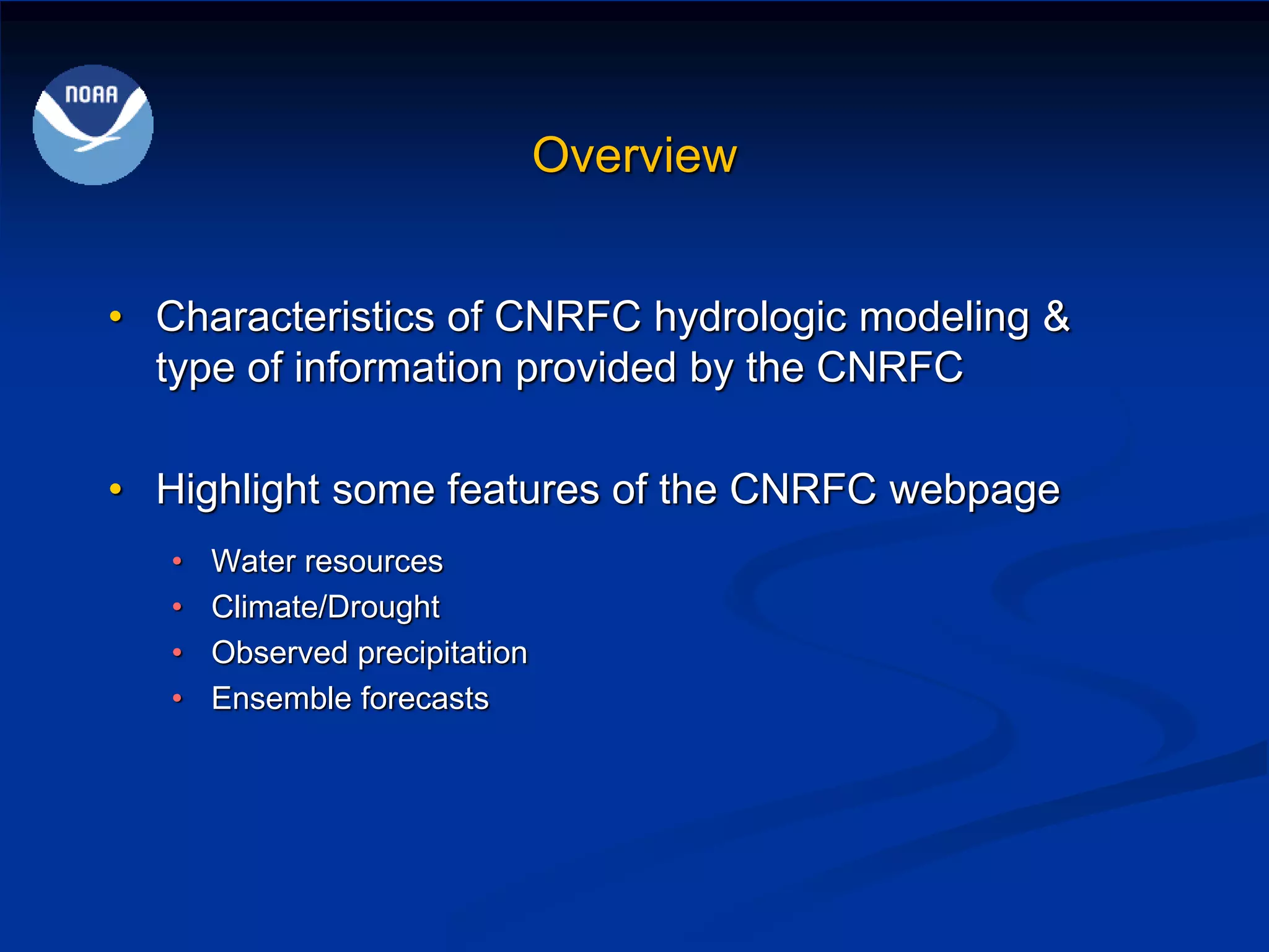 Hydrologic Forecasting & Drought Assessment Tools from the California ...