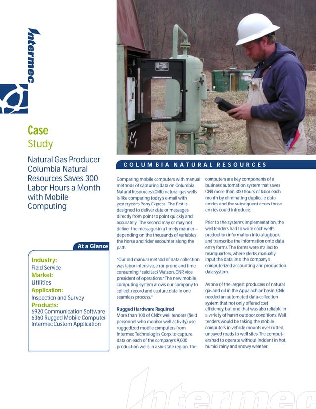 Intermec Case Study - Columbia Natural Resources | PDF