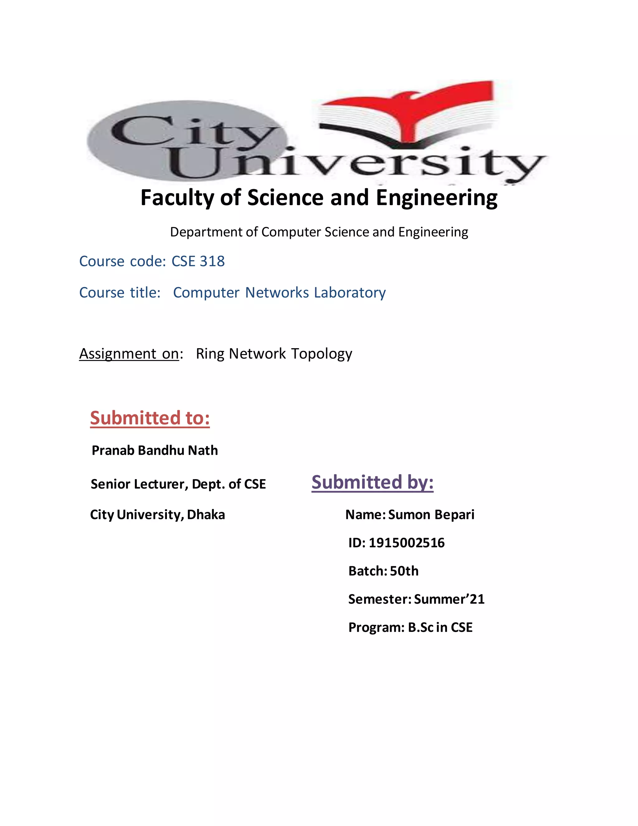 Cn ring topology | DOCX