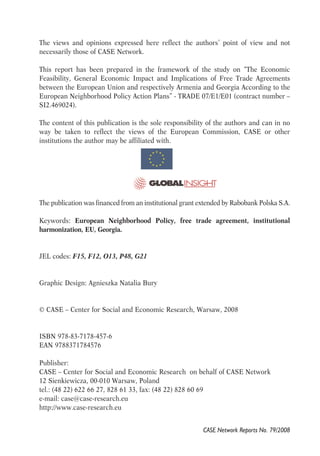 CASE Network Report 79 - Economic Feasibility, General Economic Impact ...